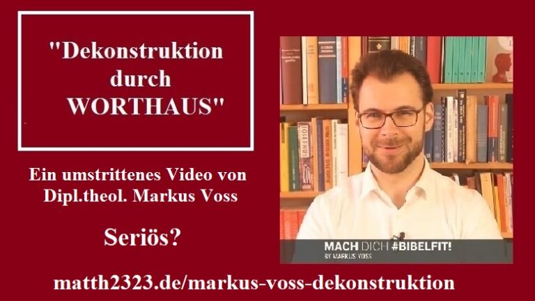 Markus Voss dilettiert über Dekonstruktion durch WORTHAUS - Stoppt ...